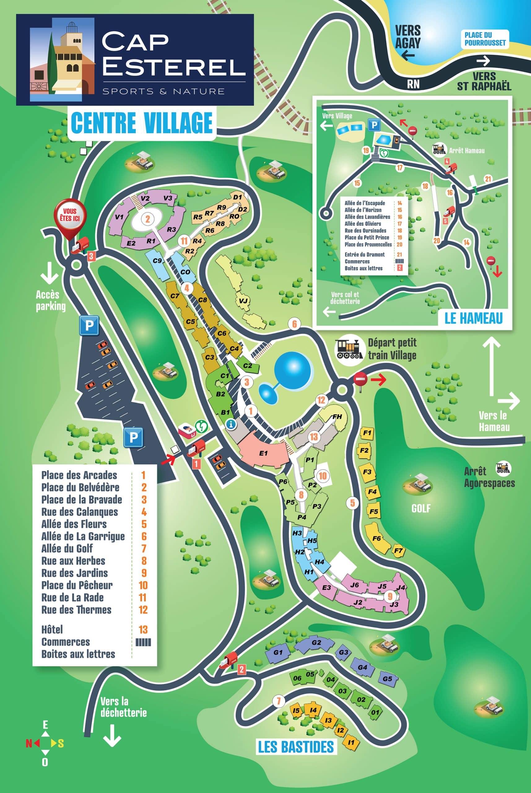 Les Plans du Centre Village et du Hameau - CAP ESTEREL ASCAPE